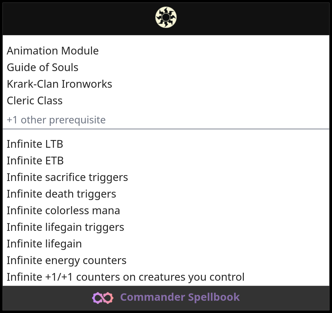 Animation Module | Guide of Souls | Krark-Clan Ironworks (and one other ...