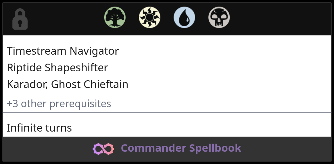 Timestream Navigator | Riptide Shapeshifter | Karador, Ghost Chieftain