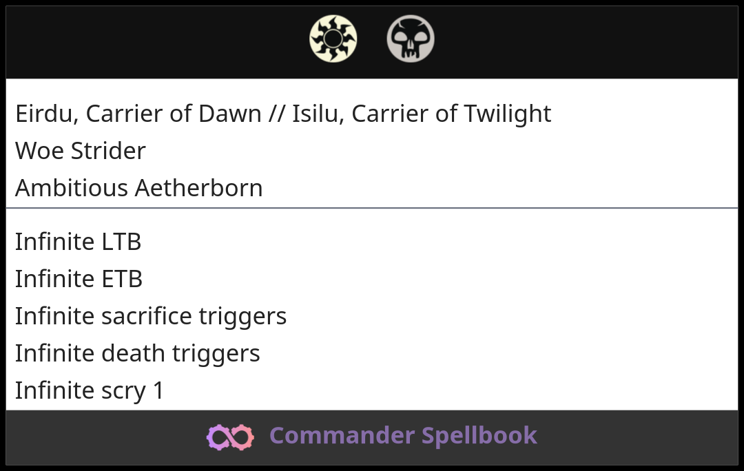 Eirdu, Carrier of Dawn // Isilu, Carrier of Twilight | Woe Strider ...