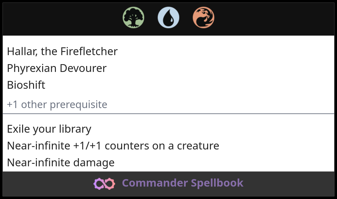 Hallar, the Firefletcher | Phyrexian Devourer | Bioshift
