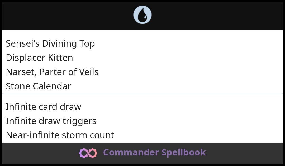 Sensei's Divining Top | Displacer Kitten | Narset, Parter of Veils (and ...