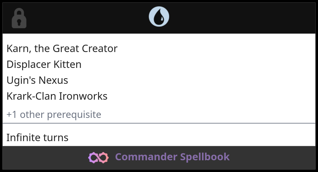 Karn, the Great Creator | Displacer Kitten | Ugin's Nexus (and one ...