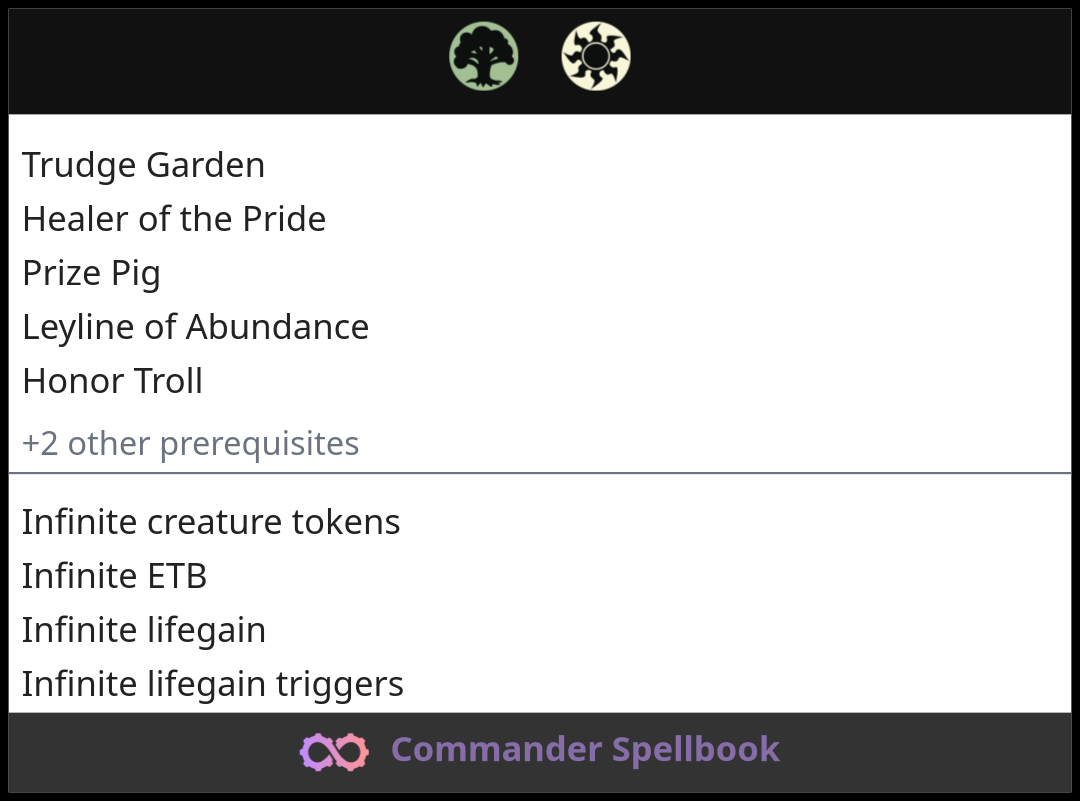 Trudge Garden | Healer of the Pride | Prize Pig (and two other cards)