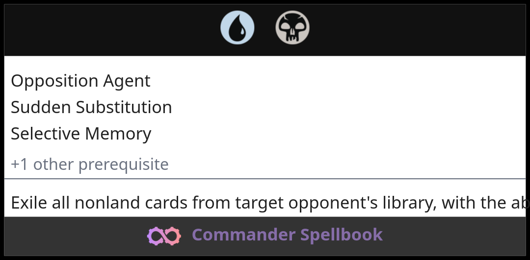 Opposition Agent | Sudden Substitution | Selective Memory