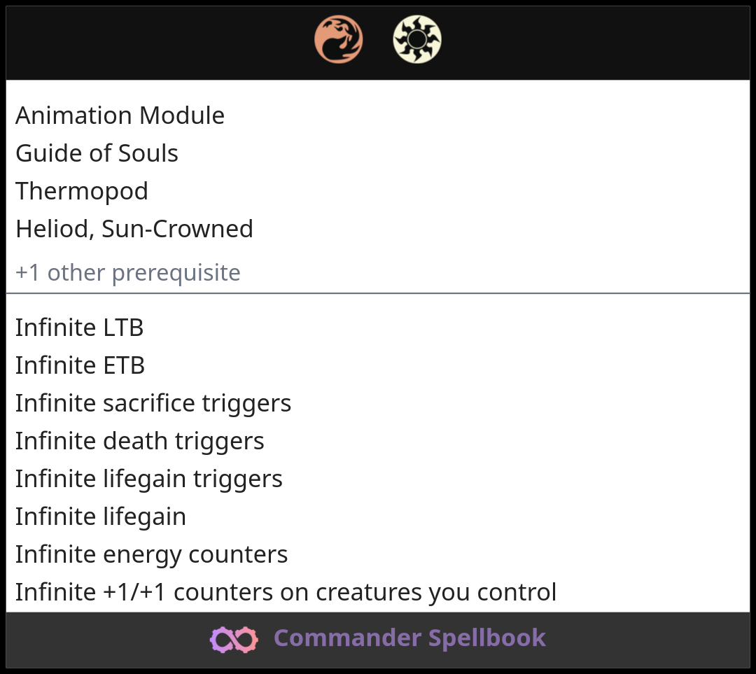 Animation Module | Guide of Souls | Thermopod (and one other card)