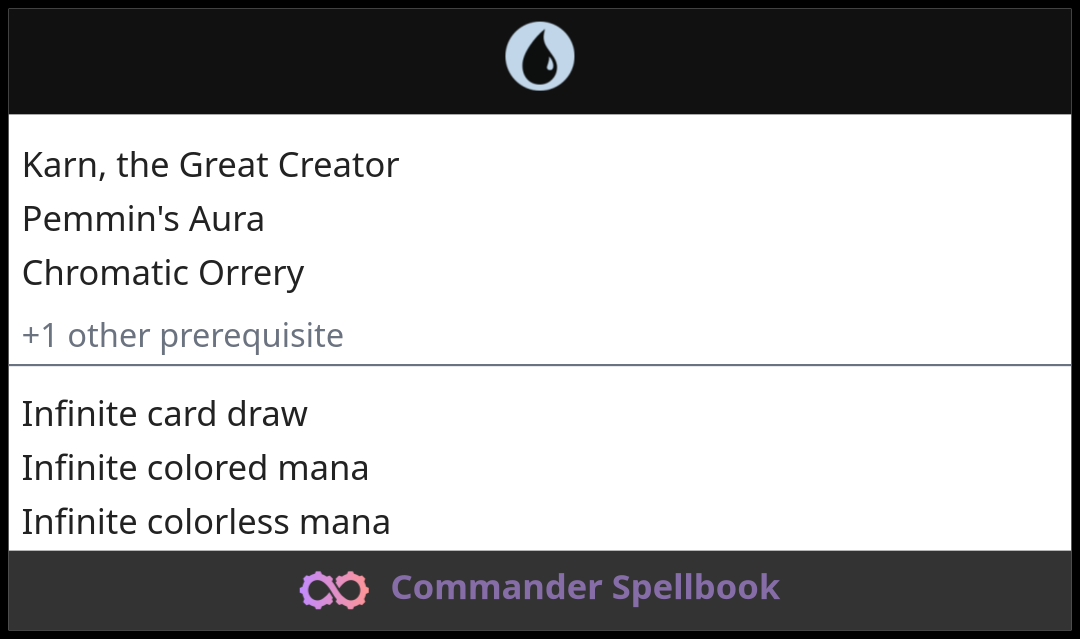 Karn, the Great Creator | Pemmin's Aura | Chromatic Orrery