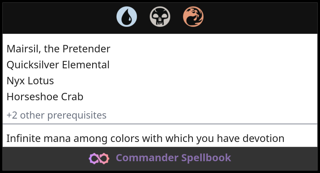 Mairsil, the Pretender | Quicksilver Elemental | Nyx Lotus (and one ...