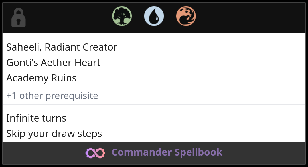 Saheeli, Radiant Creator | Gonti's Aether Heart | Academy Ruins