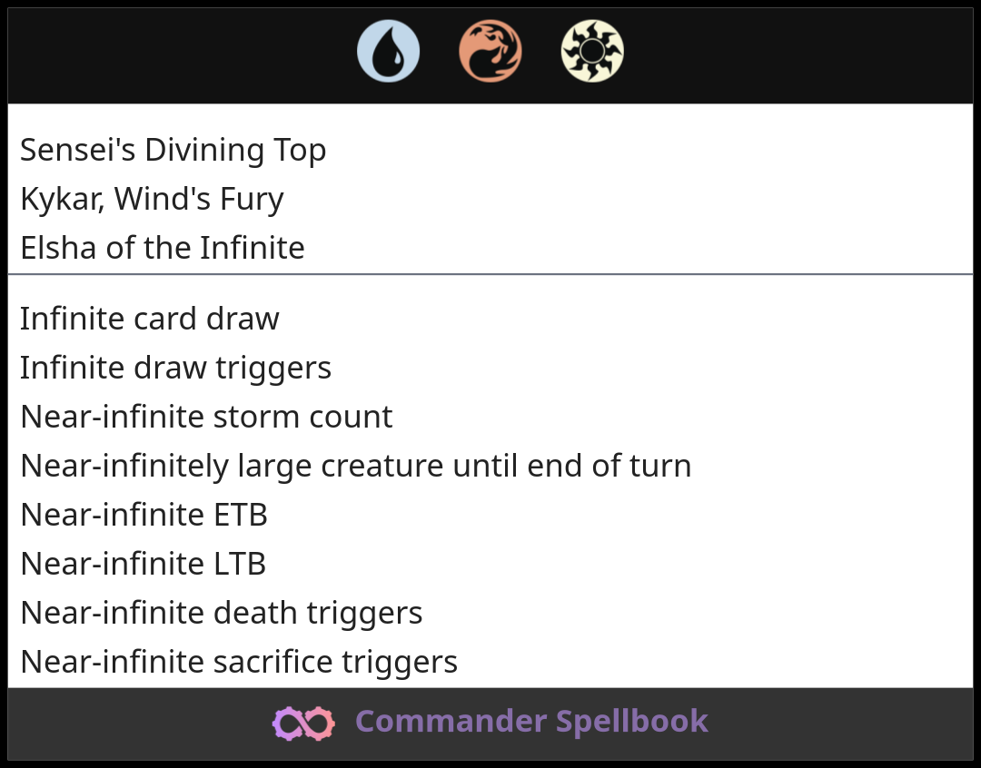 Sensei's Divining Top | Kykar, Wind's Fury | Elsha of the Infinite
