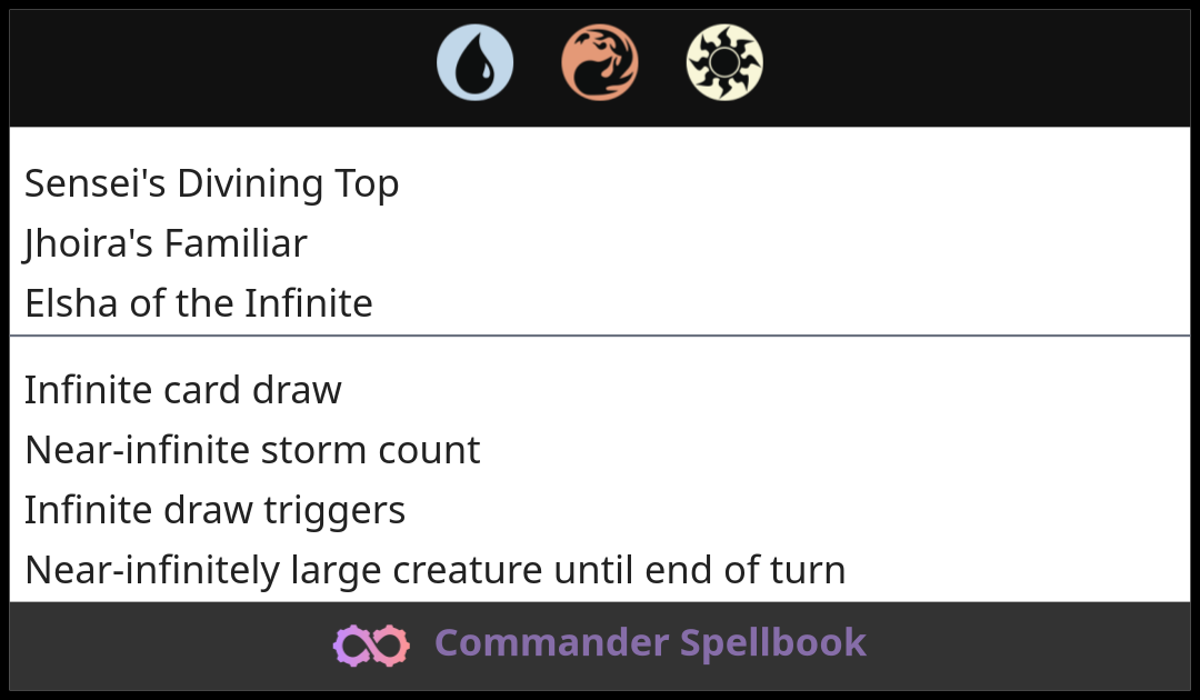 Sensei's Divining Top | Jhoira's Familiar | Elsha of the Infinite