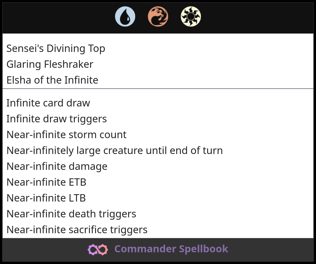 Sensei's Divining Top | Glaring Fleshraker | Elsha of the Infinite