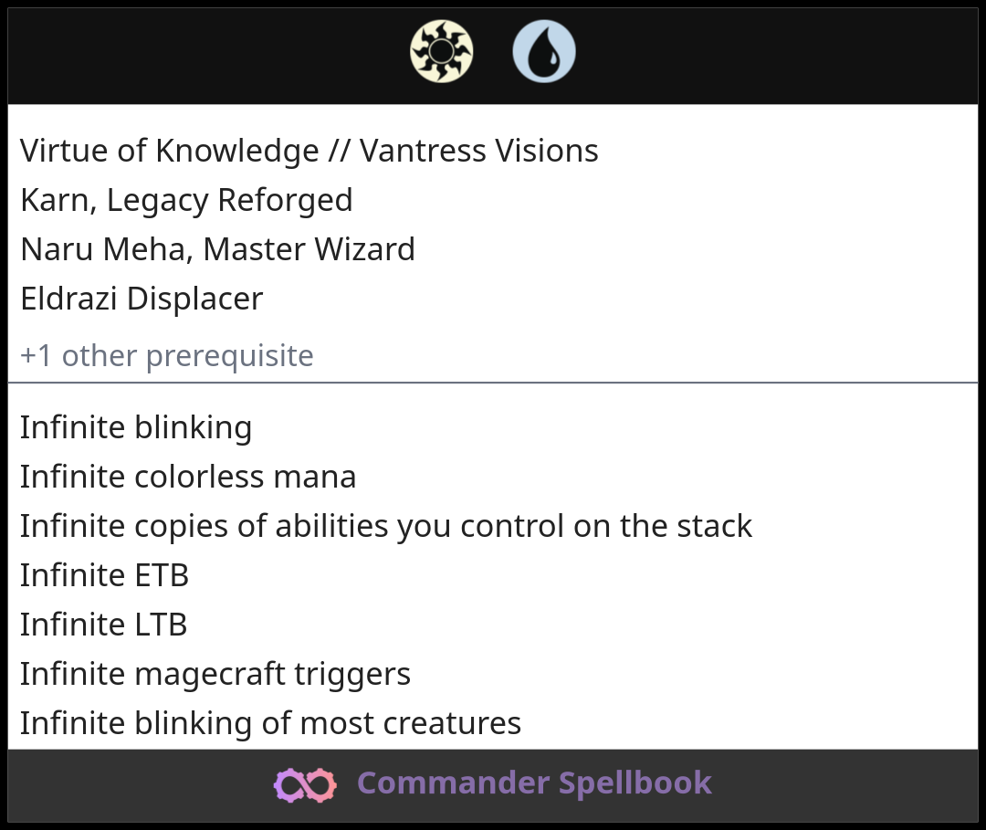 Virtue of Knowledge // Vantress Visions | Karn, Legacy Reforged | Naru ...