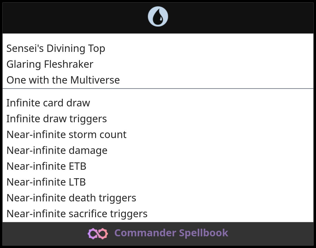 Sensei's Divining Top | Glaring Fleshraker | One with the Multiverse