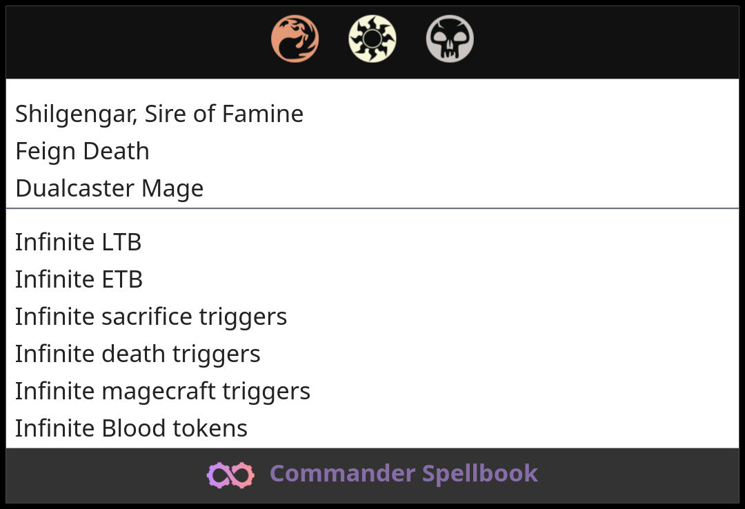 Shilgengar, Sire of Famine | Feign Death | Dualcaster Mage