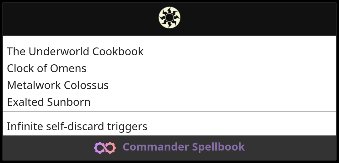 The Underworld Cookbook | Clock of Omens | Metalwork Colossus (and one ...