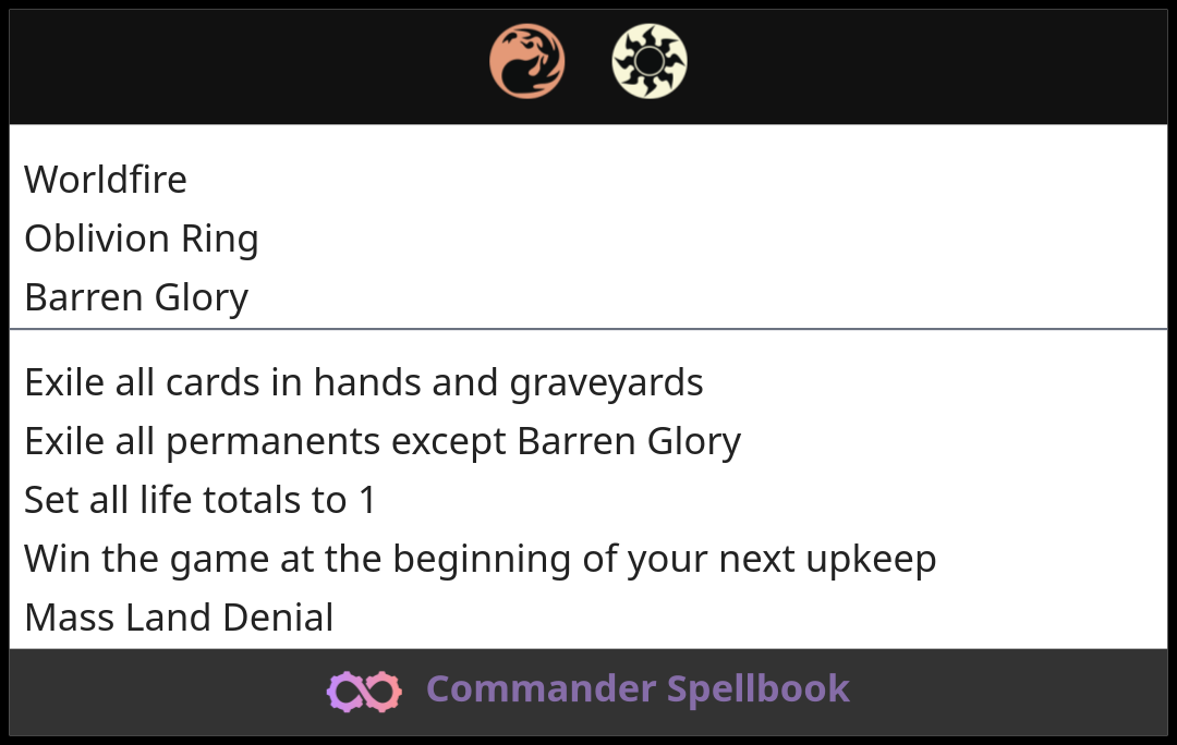 Worldfire | Oblivion Ring | Barren Glory
