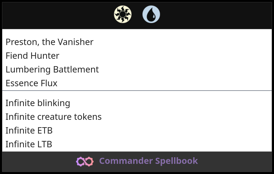 Preston, the Vanisher | Fiend Hunter | Lumbering Battlement (and one ...