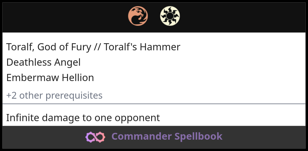 Toralf, God of Fury // Toralf's Hammer | Deathless Angel | Embermaw Hellion