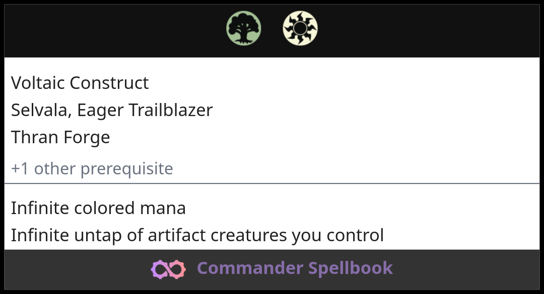 Voltaic Construct | Selvala, Eager Trailblazer | Thran Forge