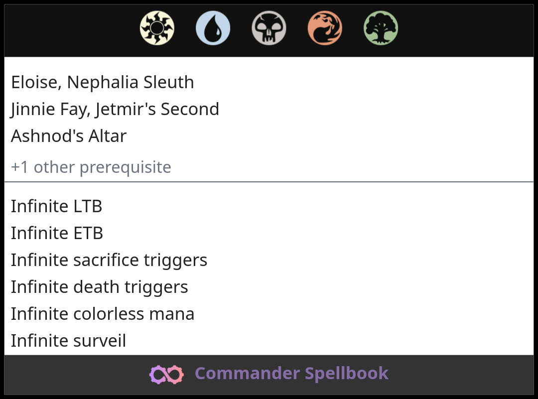 Eloise, Nephalia Sleuth | Jinnie Fay, Jetmir's Second | Ashnod's Altar