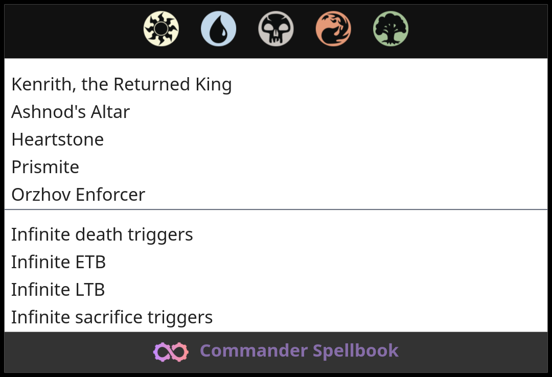 Kenrith, the Returned King | Ashnod's Altar | Heartstone (and two other ...