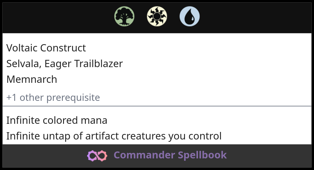 Voltaic Construct | Selvala, Eager Trailblazer | Memnarch