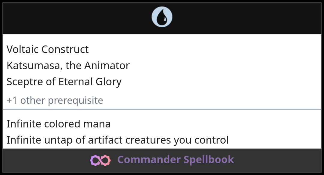 Voltaic Construct | Katsumasa, the Animator | Sceptre of Eternal Glory