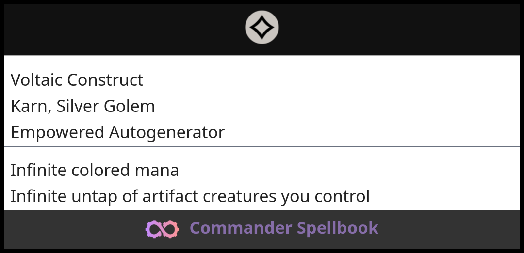 Voltaic Construct | Karn, Silver Golem | Empowered Autogenerator
