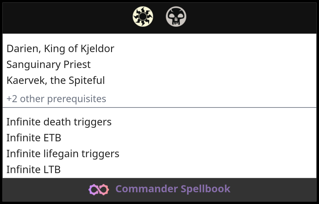 Darien, King of Kjeldor | Sanguinary Priest | Kaervek, the Spiteful