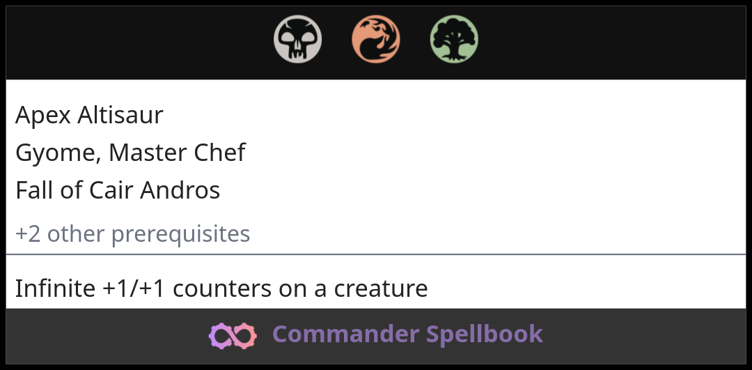 Apex Altisaur | Gyome, Master Chef | Fall of Cair Andros