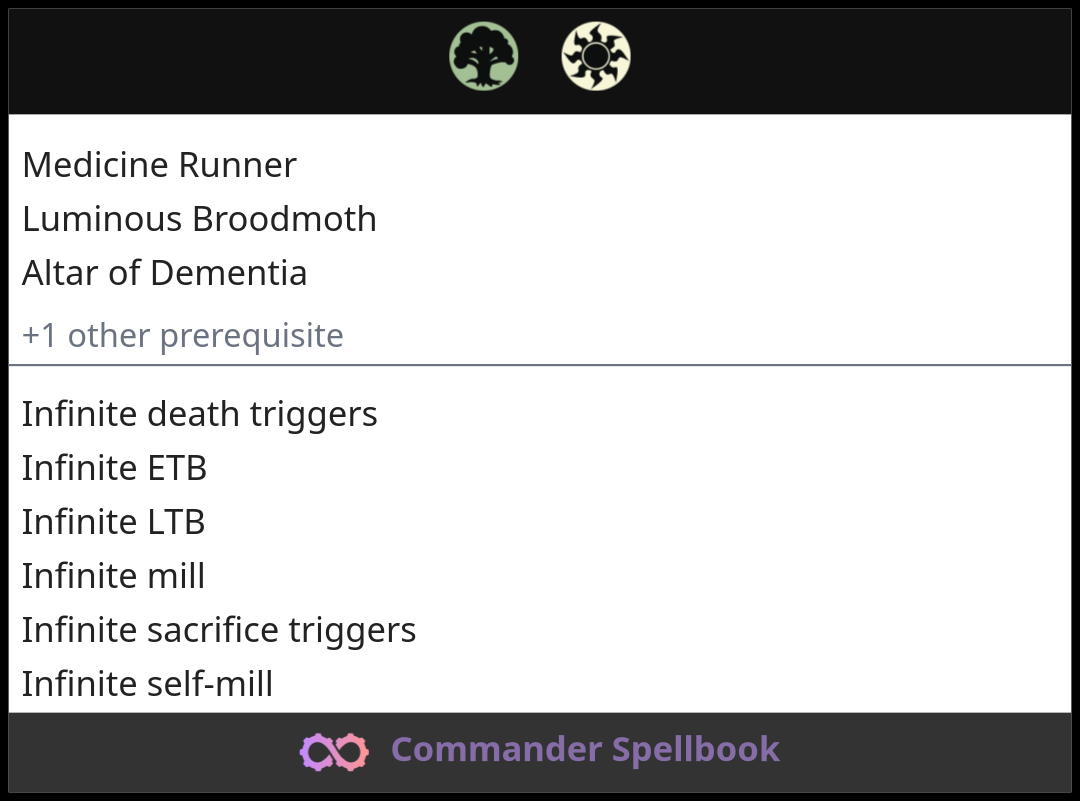 Medicine Runner | Luminous Broodmoth | Altar of Dementia