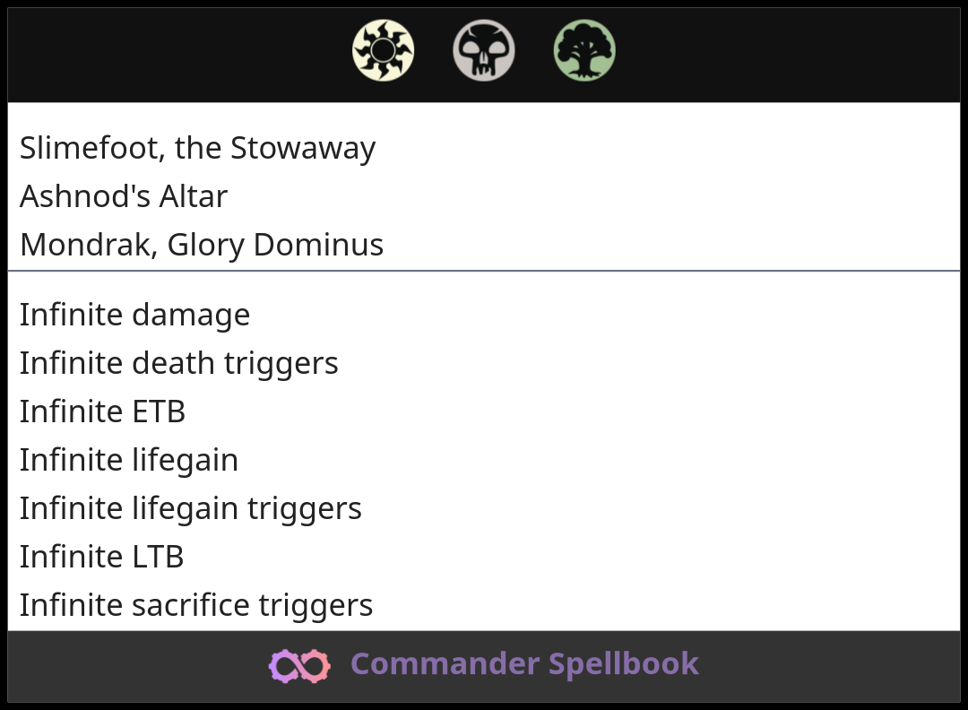 Slimefoot, the Stowaway | Ashnod's Altar | Mondrak, Glory Dominus