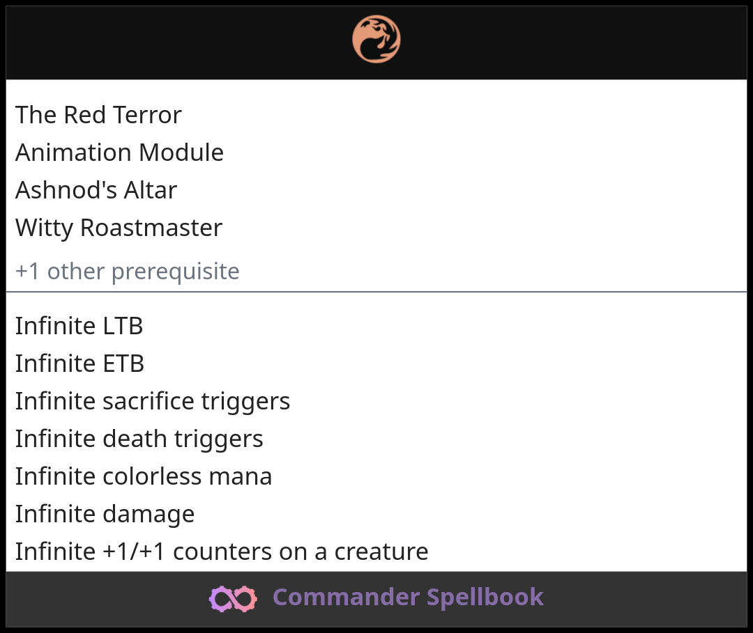 The Red Terror | Animation Module | Ashnod's Altar (and one other card)