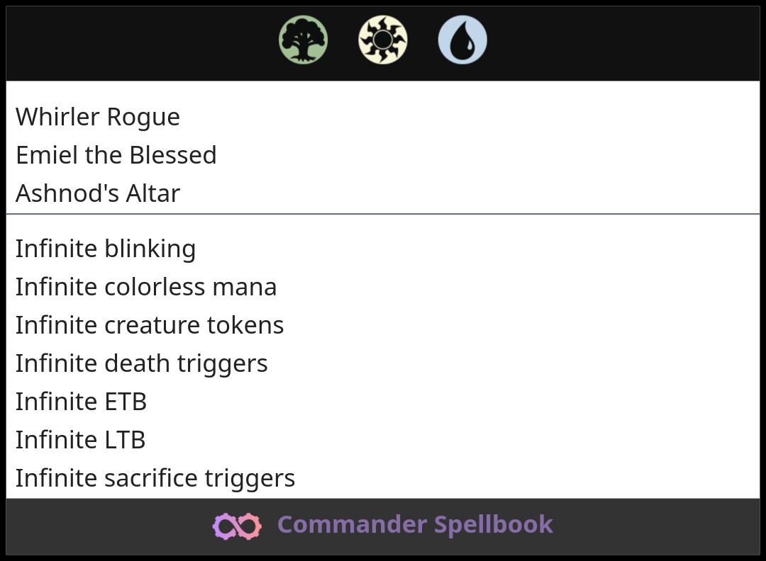 Whirler Rogue | Emiel the Blessed | Ashnod's Altar