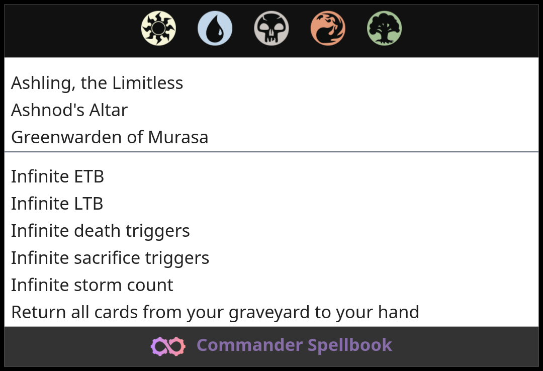 Ashling, the Limitless | Ashnod's Altar | Greenwarden of Murasa