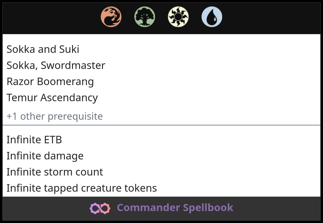 Sokka and Suki | Sokka, Swordmaster | Razor Boomerang (and one other card)