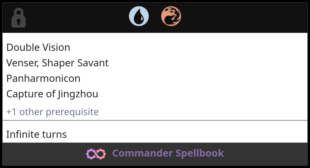 Double Vision | Venser, Shaper Savant | Panharmonicon (and one other card)