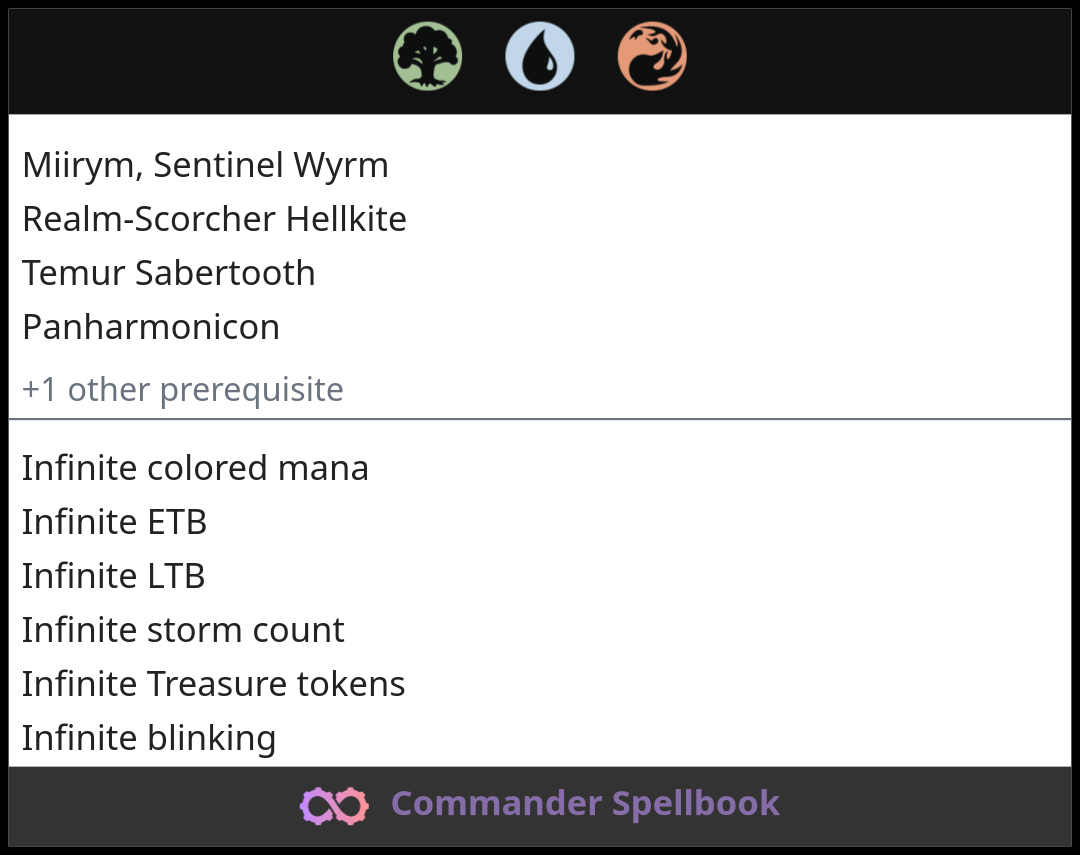 Miirym, Sentinel Wyrm | Realm-Scorcher Hellkite | Temur Sabertooth (and ...