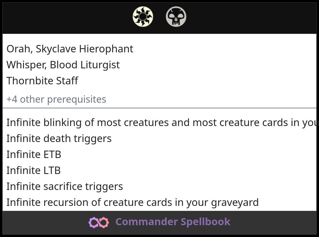 Orah, Skyclave Hierophant | Whisper, Blood Liturgist | Thornbite Staff