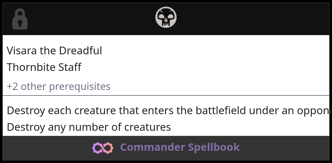Visara the Dreadful | Thornbite Staff