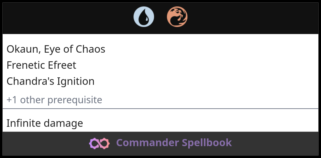Okaun, Eye of Chaos | Frenetic Efreet | Chandra's Ignition