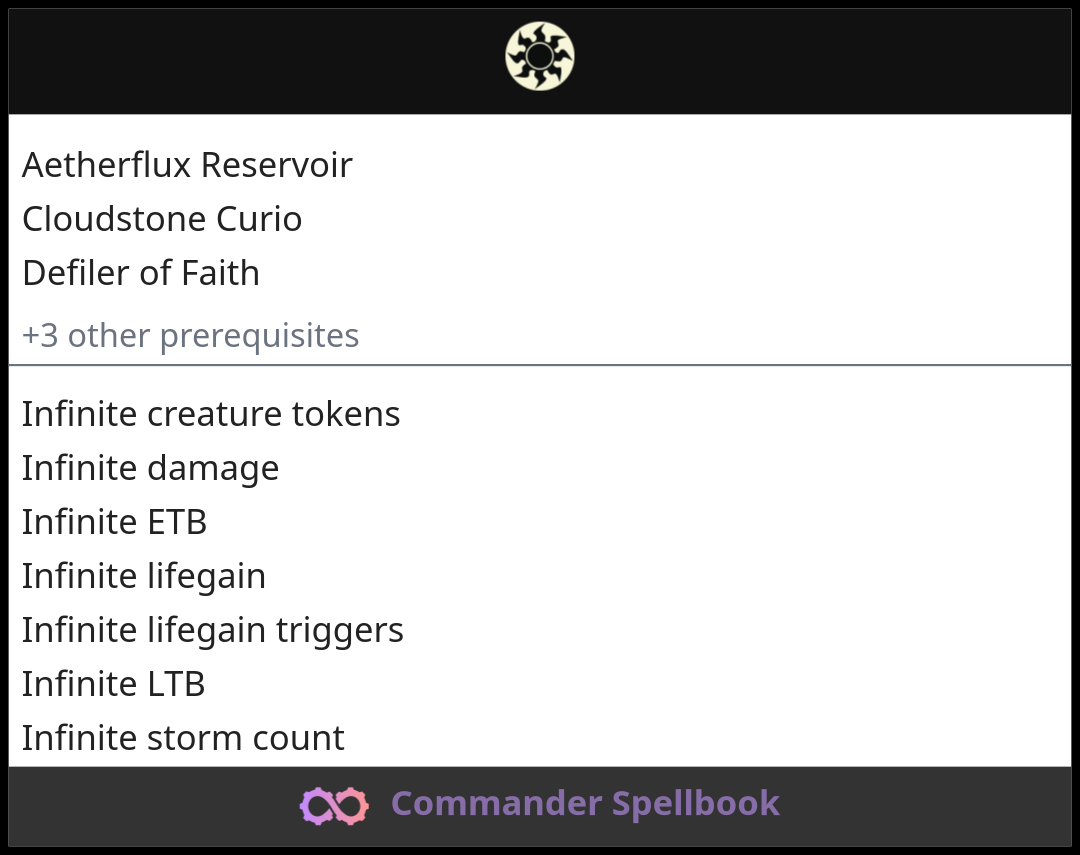 Aetherflux Reservoir | Cloudstone Curio | Defiler of Faith