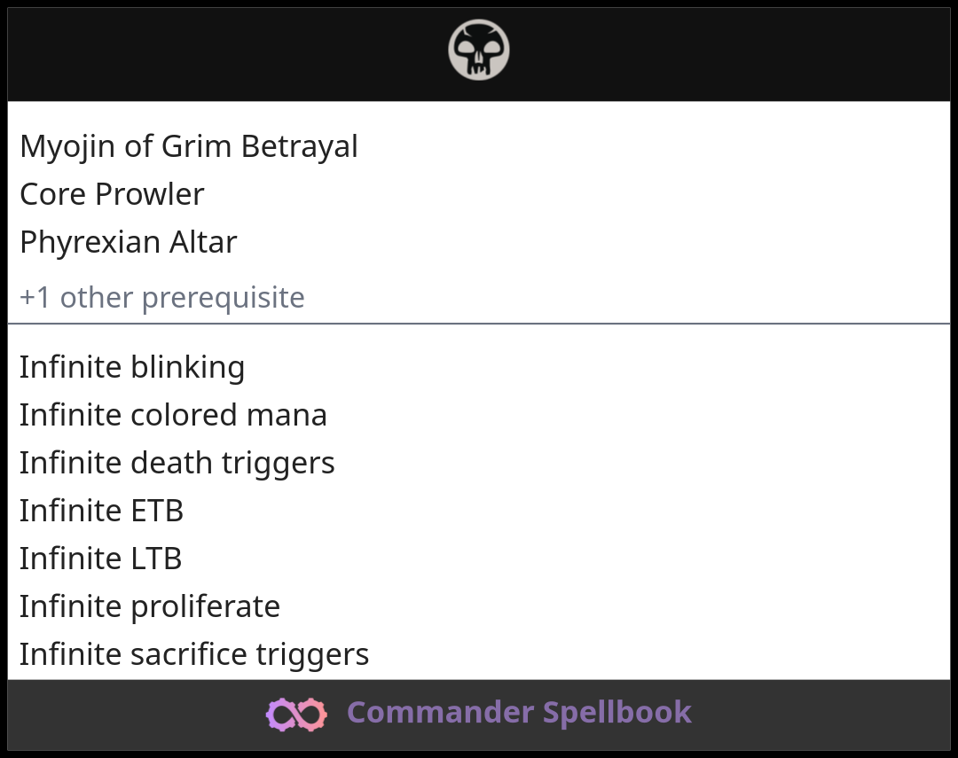Myojin of Grim Betrayal | Core Prowler | Phyrexian Altar