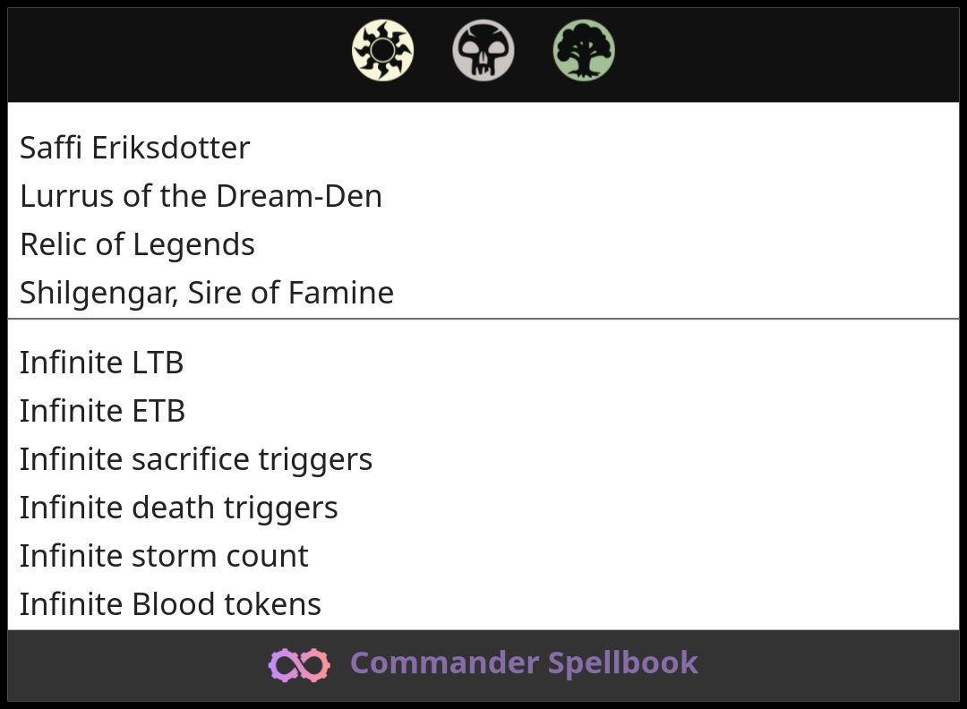 Saffi Eriksdotter | Lurrus of the Dream-Den | Relic of Legends (and one ...