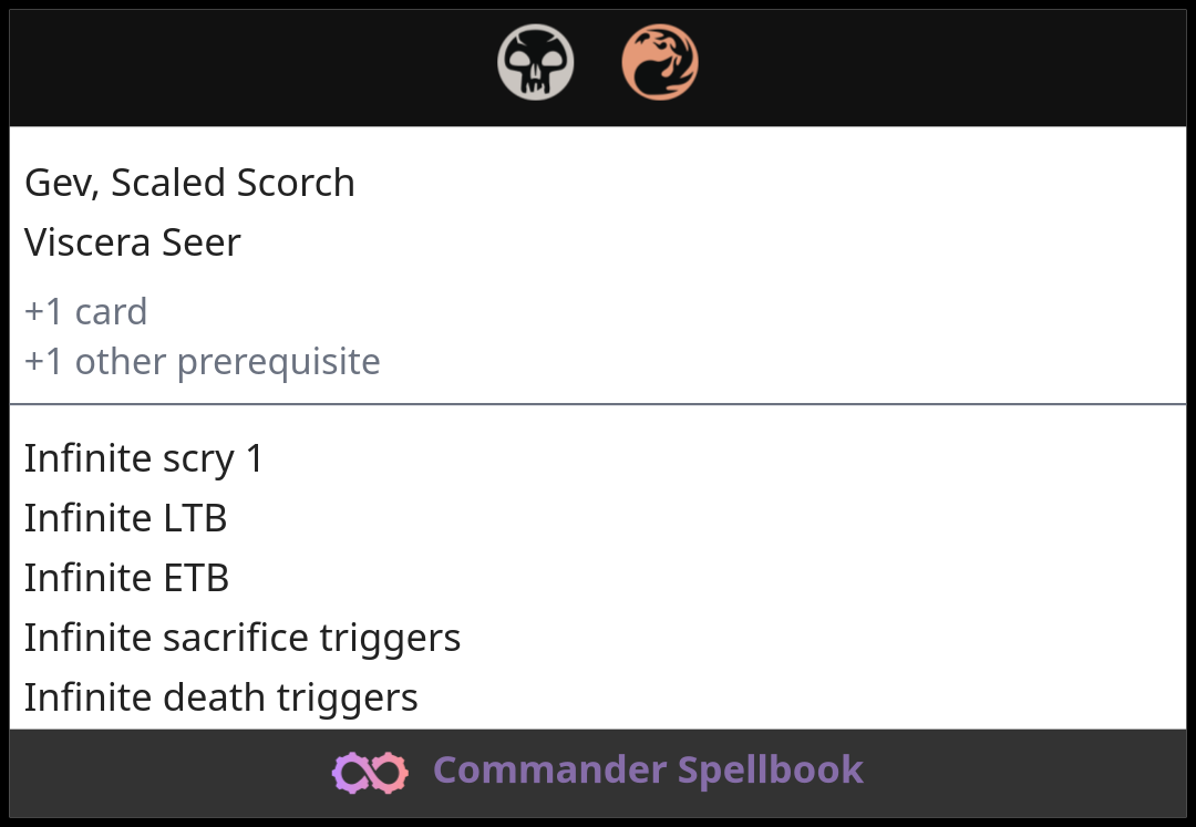 Gev, Scaled Scorch | Viscera Seer (and one other card)