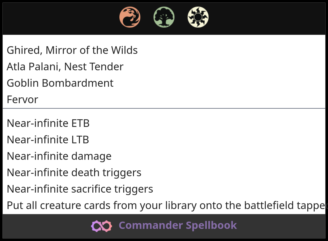 Ghired, Mirror of the Wilds | Atla Palani, Nest Tender | Goblin ...