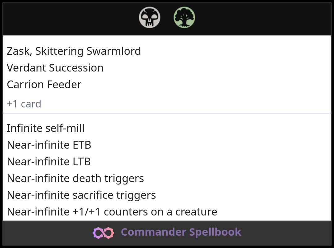 Zask, Skittering Swarmlord | Verdant Succession | Carrion Feeder (and ...