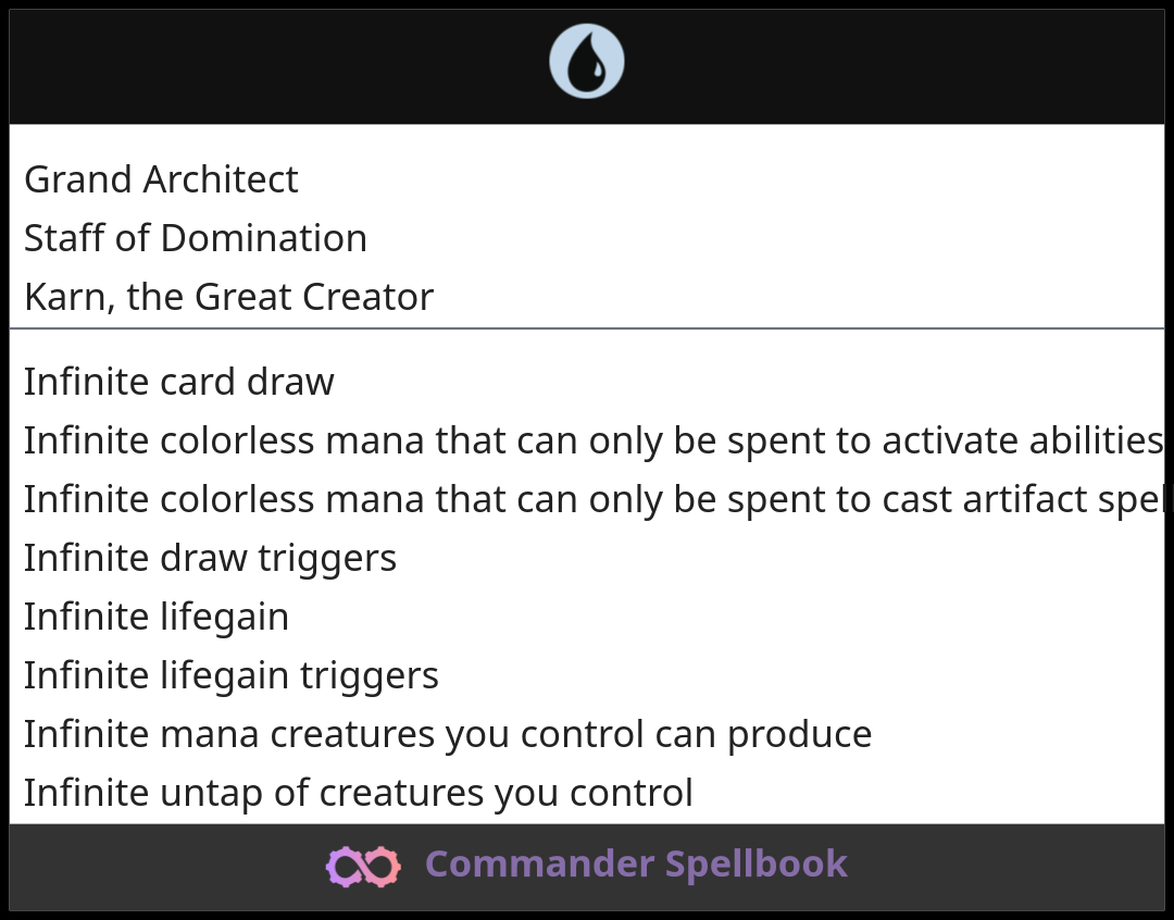 Grand Architect | Staff of Domination | Karn, the Great Creator