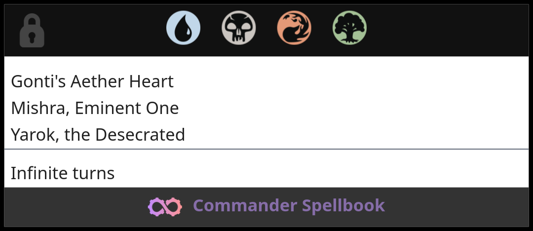 Gonti's Aether Heart | Mishra, Eminent One | Yarok, the Desecrated