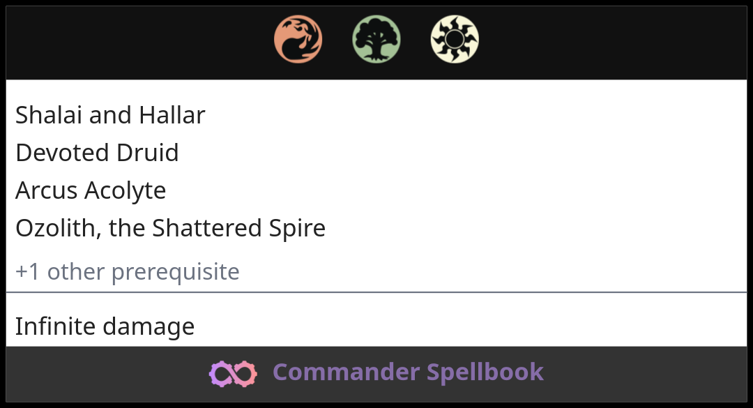 Shalai and Hallar | Devoted Druid | Arcus Acolyte (and one other card)